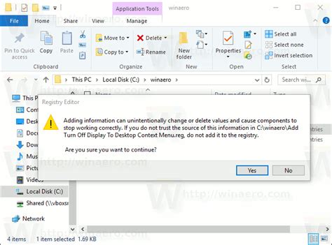 Add Turn Off Display Context Menu In Windows 10