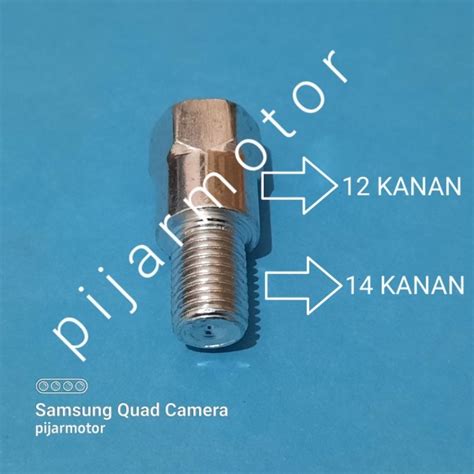 Jual Baut Sambungan Spion Bawah 14 Kanan Atas 12 Kanan Putih Shopee Indonesia