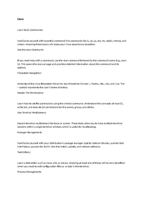 Linux Linux Learn Basic Commands Familiarize Yourself With Essential Command Line Commands