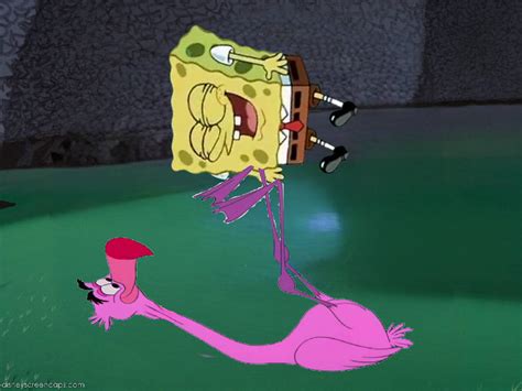 Spongebob Getting Tickled By The Flamingo By Marcosbatman On Deviantart