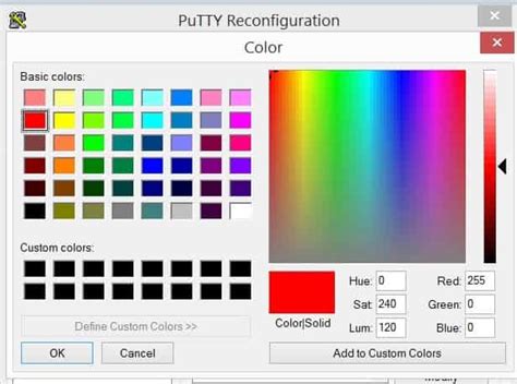 How To Change Putty Cursor Color Or Mouse Pointer Color