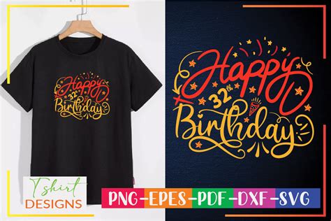 Happy 32th Birthday Svg Graphic By Designmaker · Creative Fabrica