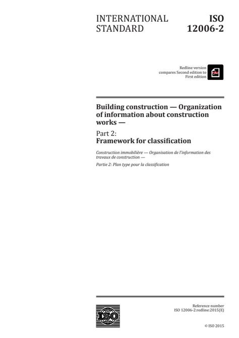 Iso 12006 22015 Building Construction — Organization Of Information