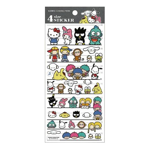 カミオジャパン 4size ステッカー サンリオキャラクターズ シール かわいい デコレーション 304028 文具の森ヤフー店