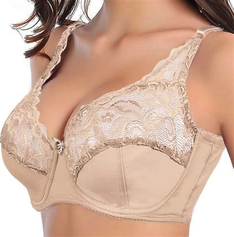 Ayigedu Womens Underwired Non Padded Bra Sexy Sheer Lace Plunge Cup