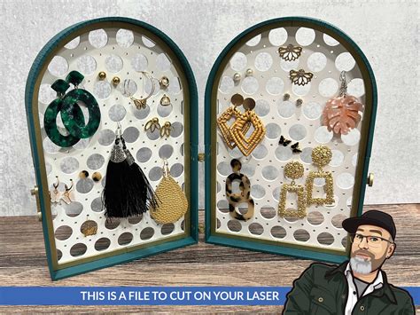 Folding Jewelry Display Big Blue Laser Designs