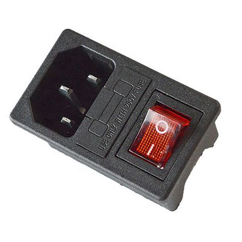 China AC Power Socket AC IEC Connector With Rocker Switch Female On Global Sources