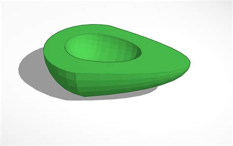 3d Design Avocado Servingofshapes Tinkercad