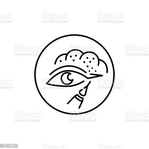 영구 메이크업 라인 아이콘이 설정되었습니다 파우더 라인 아이콘입니다 Microblading 문신 기계 문신 예술가 아이콘 벡터