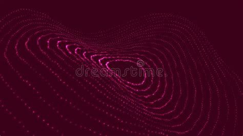 Technology Background Abstract Circular Wave Of Particles Futuristic Dotted Wave