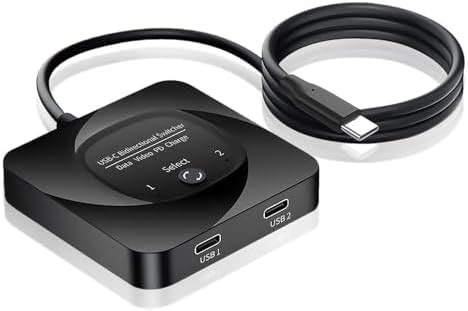 ETZIN USB C Switch In Output Bi Direction USB C Switch K At Hz USB Switcher Adapter Plug