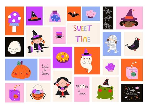 Premium Vector Happy Halloween October 31 A Set Of Simple Vector