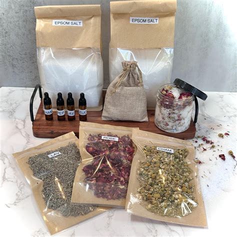 Diy Bath Salt Bar Kit For Parties Makes 10 Products Includes Jars Or