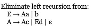 Solved Eliminate Left Recursion From Eaab Aaced Chegg