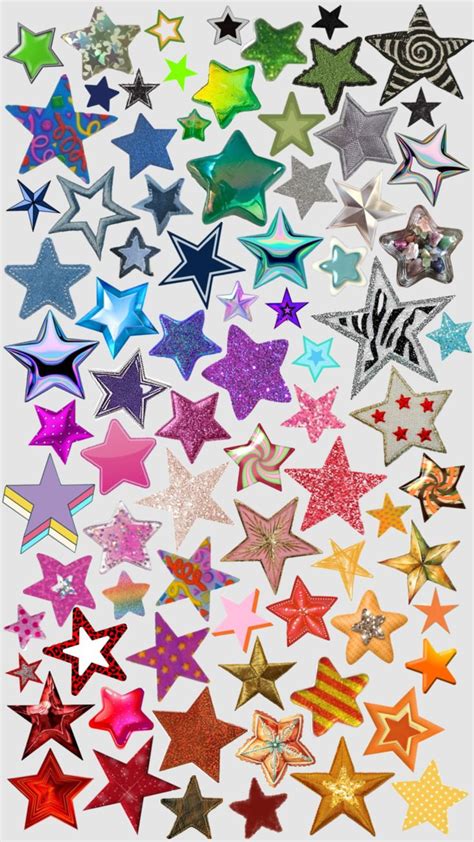 Fyp Fypshuffle Star Printable Stickers 90s Anime Scrapbook