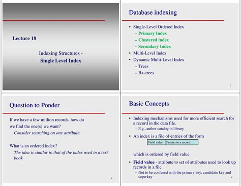 SOLUTION Lecture 18 Indexing Structures Part 1 Studypool