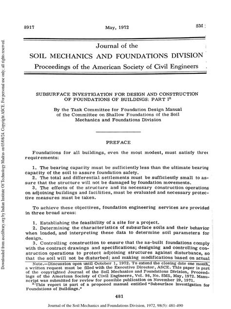 2021 Subsurface Investigation For Design And Construction Of