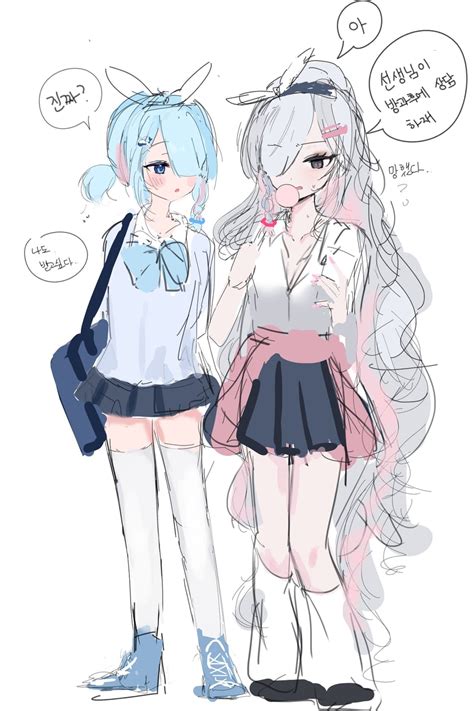 Arona And Plana Drawn By Deevile Danbooru
