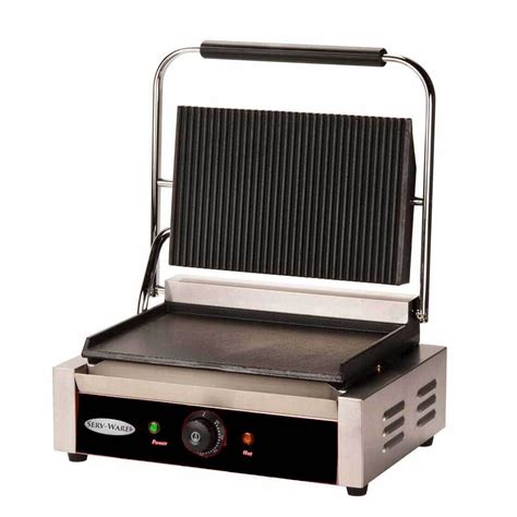Serv-Ware EPG-100-GF Single Panini Grill, Electric, 13" x 9-1/20" D ...