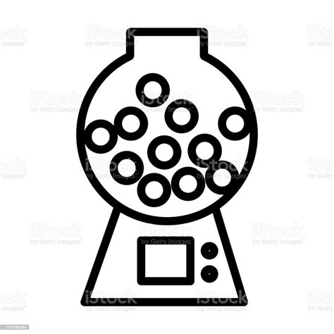 비스트로와 레스토랑 컬렉션에서 사탕 공 아이콘 얇은 선형 사탕 공 사탕 흰색 배경에 격리 된 볼 윤곽 아이콘 라인 벡터 사탕 공 사인 웹 및 모바일 기호 0명에 대한 스톡