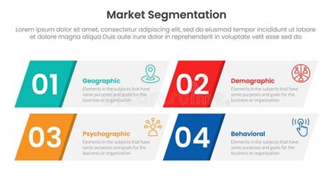 Market Segmentation Framework Analysis Infographic 4 Point Stage