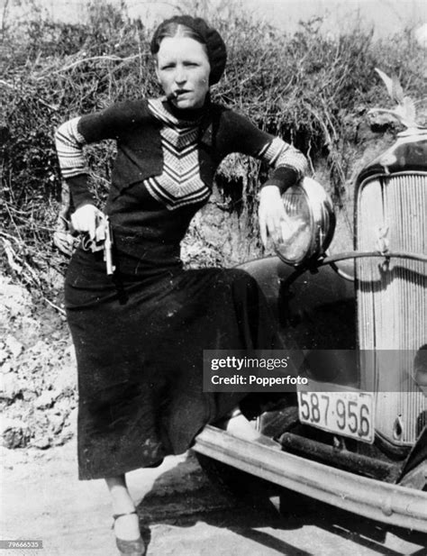 Circa 1932 American Criminal Bonnie Parker Who Together With Clyde