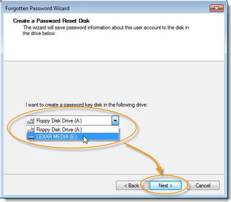 Create Password Reset Disk