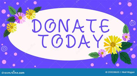 Conceptual Display Donate Today Word For To Give Like Goods Money Or