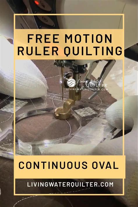 Free Motion Ruler Quilting Continuous Oval On A Home Machine Artofit