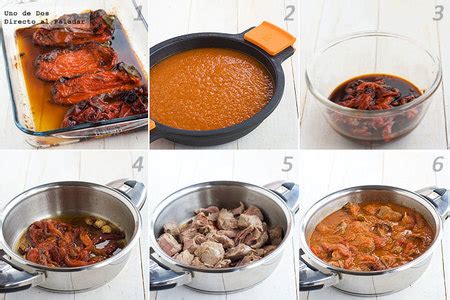 Carne con pimientos asados en salsa de tomate receta de cocina fácil sencilla y del