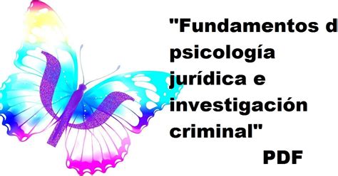 Fundamentos De Psicología Jurídica E Investigación Criminal Pdf