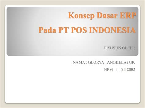 Konsep Dasar Erp Pptx