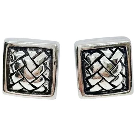 Solid Sterling Silver Box Square Celtic Weave Pattern Pierced Ruby Lane