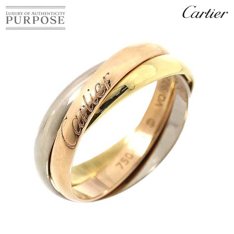【楽天市場】【新品同様】 カルティエ Cartier トリニティ Sm 48 リング K18 Yg Wg Pg 3連 スリーゴールド 750