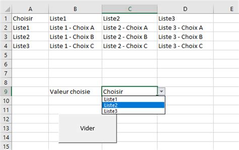 Liste De Choix Dans Une Liste De Choix Excel Forum Formule Excel