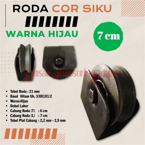 Jual Roda Pintu Gerbang Roda Bubut Besi Cor Standart Ukuran 7 Cm Rell