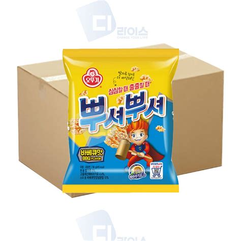 [오뚜기] 뿌셔뿌셔 바베큐맛 48봉 라면과자 아이간식 홈플러스 택배배송