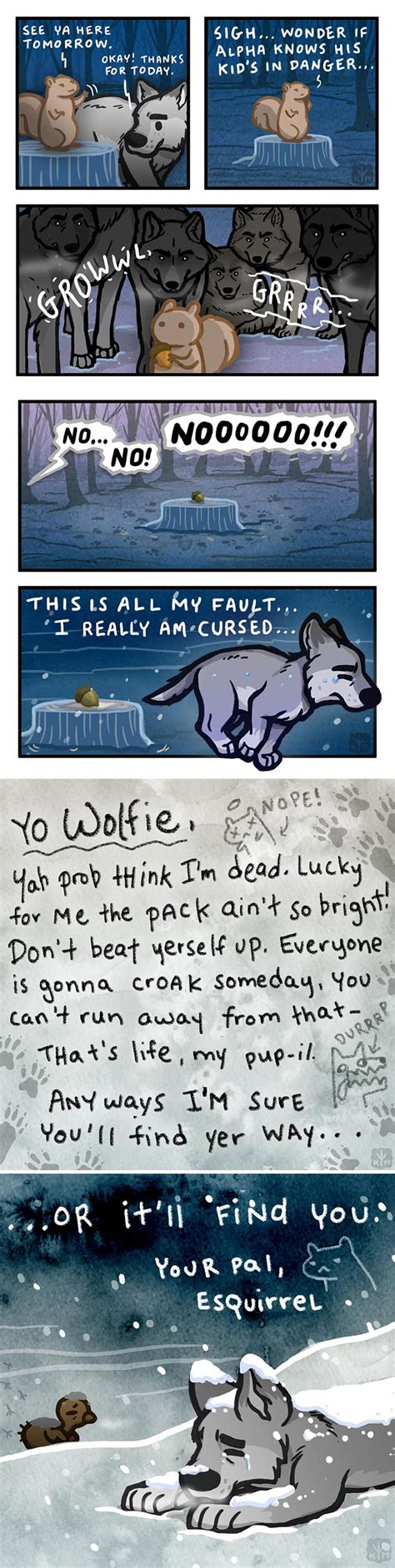 How Turkey Met Wolf” A Comic By Kitty Moon That Might Touch Your