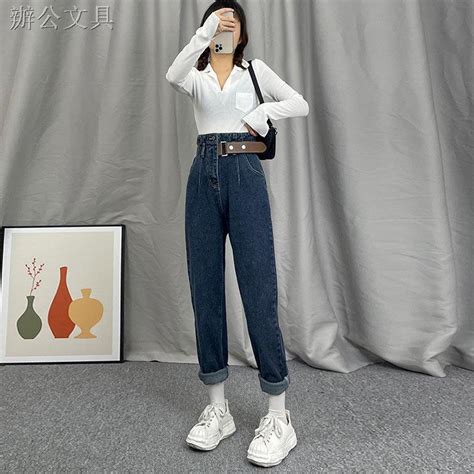 Taiwan Taiwan 2022 กางเกงยีนขายาว เอวสูง ผ้าขนแกะ ยืดหยุ่น ทรงตรง บางพิเศษ แฟชั่นฤดูใบไม้ร่วง