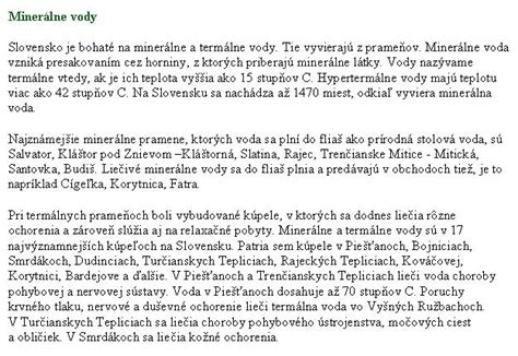 Geografia Slovenska Referát Zadania Seminarky Sk