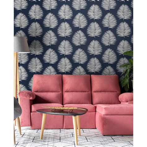 Seabrook Designs Island Palm Midnight Sky Wallpaper Onlinefabricstore