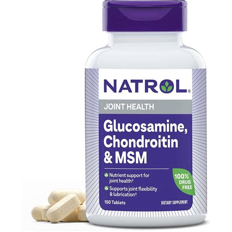 Natrol Glucosamina Mas Condroitina Con MSM 150 Tabletas Vitaminas