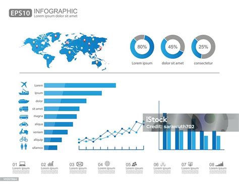 Transportation Infographics Vector向量圖形及更多2015年圖片 2015年 一起 互聯網 Istock