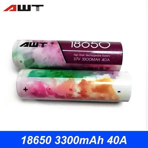 Jual Battery Awt 18650 High Drain 3300 Mah 40a 3 7v Baterai Original Di
