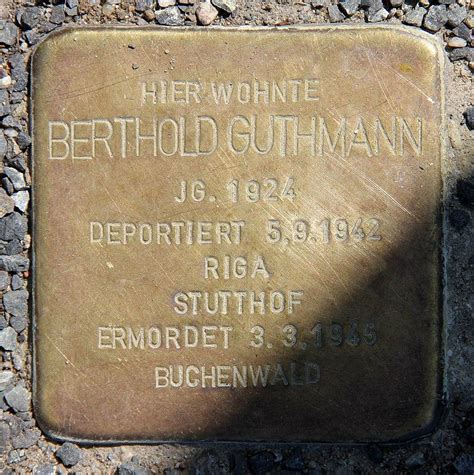Berthold Guthmann Stolpersteine In Berlin