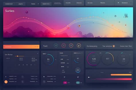 Music Player Ui Elements Kit Premium Ai Generated Image