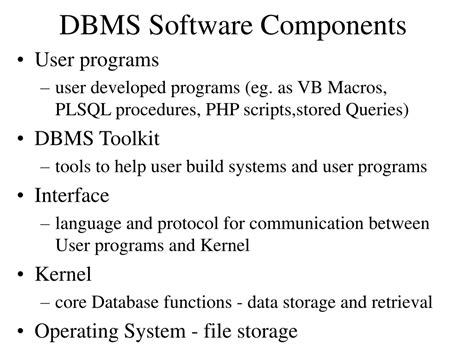ppt dbms software powerpoint presentation free download id 673961