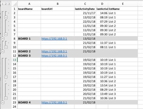 Python Grouping Lines With Xlsxwriter Stack Overflow