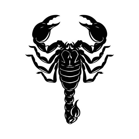 A Scorpion Is Shown In Black And White 53215503 Vector Art At Vecteezy