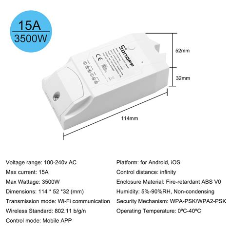 Sonoff Pow R2 ITEAD Smart Wifi Switch Wireless ON Grandado